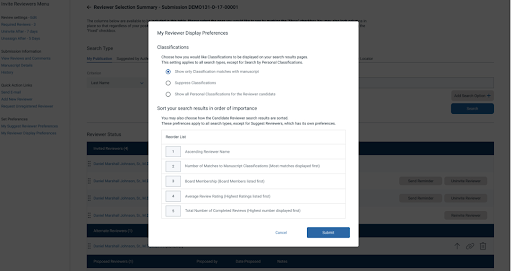 Editorial Manager 査読者選定画面のアップデート予告 | Editorial Manager